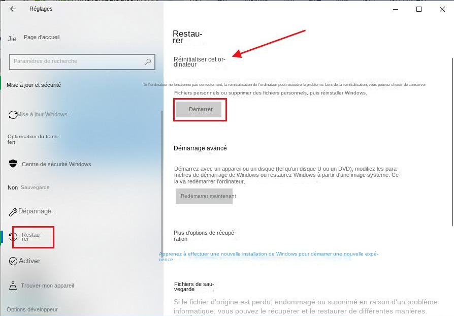 Comment réparer l'erreur d'impossible de réinitialiser votre PC sous ...